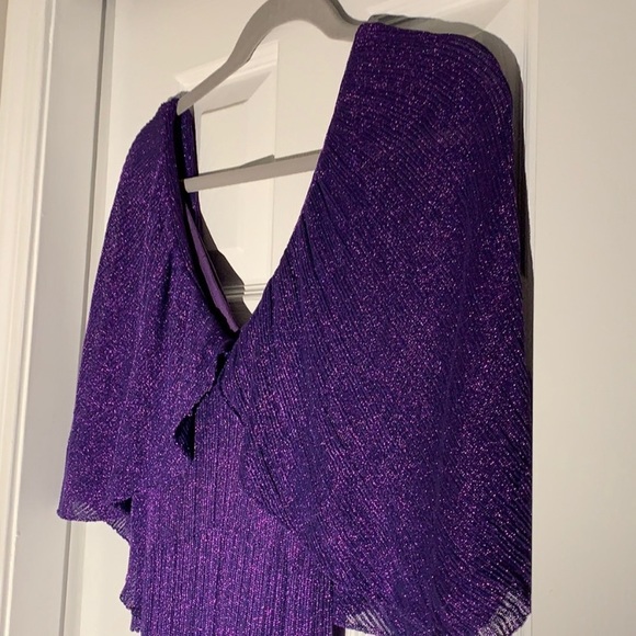 Zara | Dresses | Nwt Zara Purple Metallic Gown | Poshmark